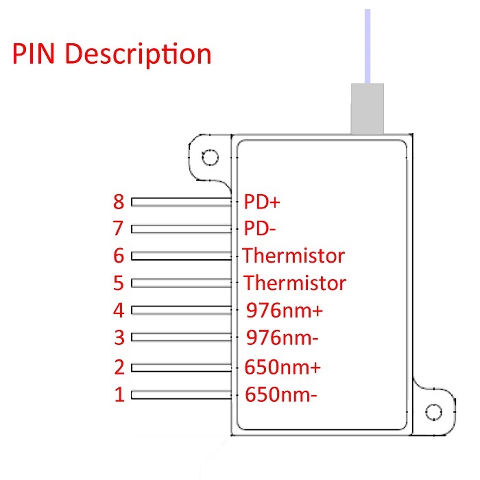 10W 976nm 8 Pin Fiber Coupled Diode Laser - Электроиндустрия-2000